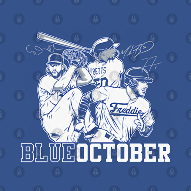 Mookie - Betts, Freddie-Freeman, & Clayton-Kershaw Blue October ...