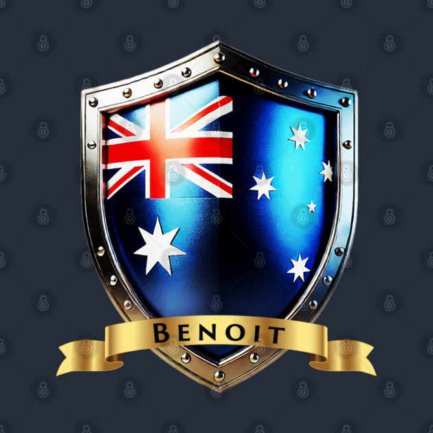 Benoit Family Australia Shield, Bold Heritage Crest - Benoit - Hoodie ...