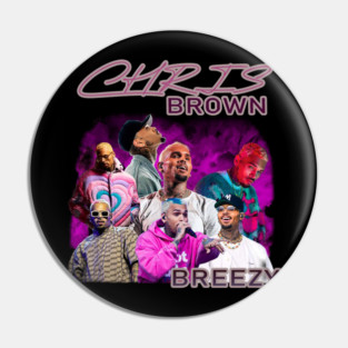 chris brown button pins
