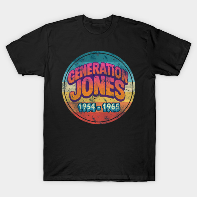 Retro Generation Jones 1954-1965 - Generation Jones - T-Shirt | TeePublic
