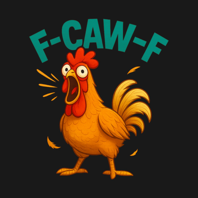 Funny F-Caw-F Chicken FCAWF Rooster Humor Shirt - Funny Chicken - T ...