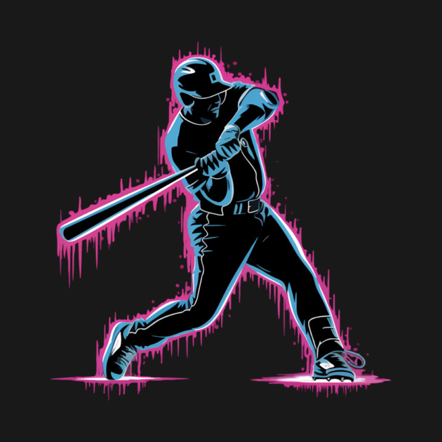 Baseball Player Drip For n Ice Cream Watercolor - Baseball Player ...