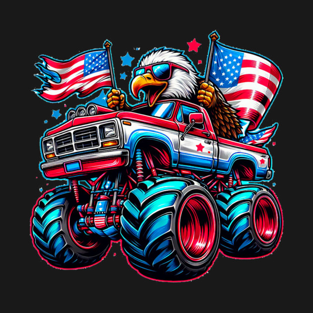 4th of July Eagle s Boys American Flag USA Kids - American Eagle - T ...