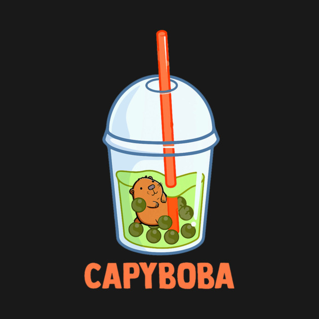 Capyboba Boba Milk Tea Drink Capybara Animal Lover 2 - Capybara - T ...