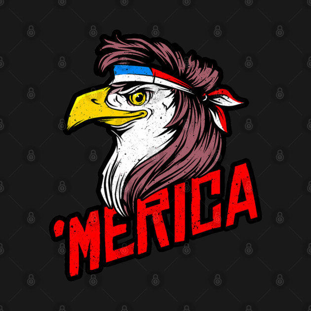 Merica Bald Eagle Mullet USA American Flag 01 - American Eagle - T ...