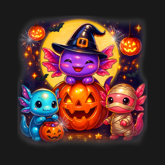 Cute Axolotl Jack O Lantern Halloween Costumes Boys Girls - Cute ...