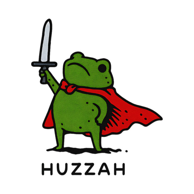 Huzzah Frog Knight - Frog Knight - T-Shirt | TeePublic