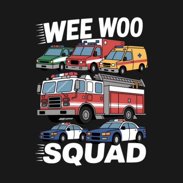 Wee Woo Squad Funny Fire Truck Police Car Ambulance Ems - Funny Fire ...