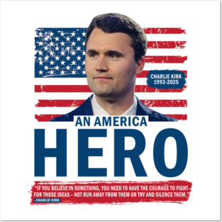 Charlie Kirk 1776 American Flag Design Posters and Art Prints for Sale ...