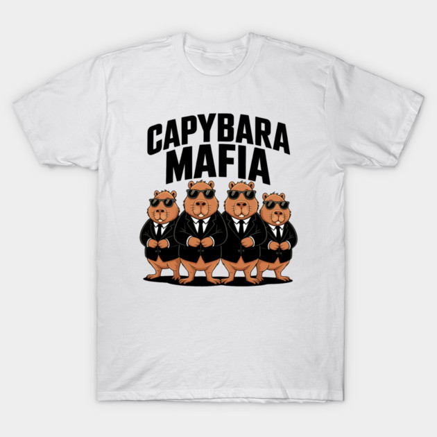 Capybara Mafia Funny Animal Gangster Suit - Capybara Mafia - T-Shirt ...