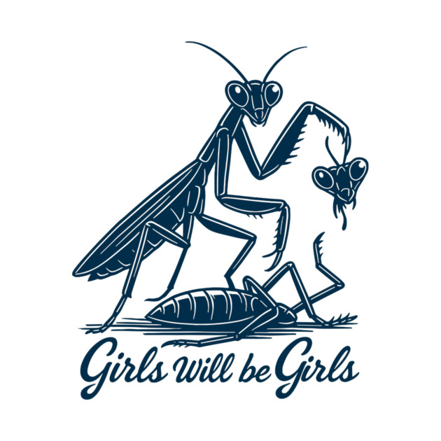 Girl Will Be Girls Praying Mantis Entomologist Bug Lover - Girl Will Be ...
