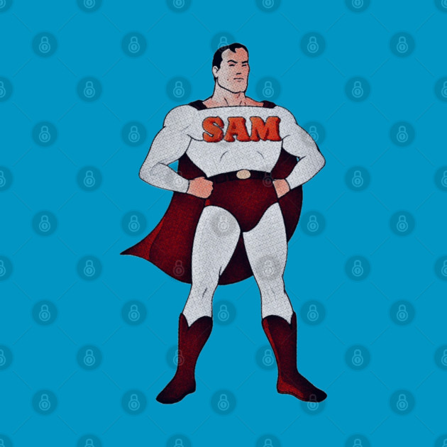 Sam The Man! - Comic Book Style - T-Shirt | TeePublic