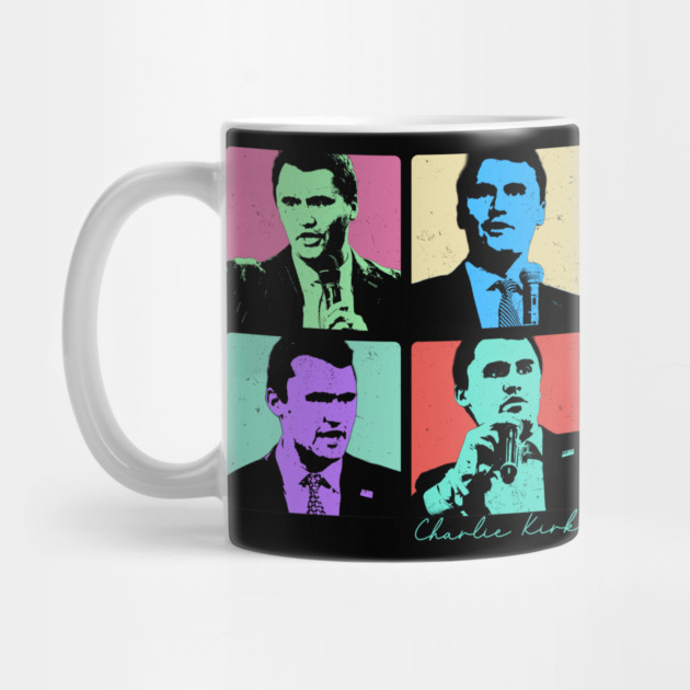 Charlie-Kirk Pop Art Political Speaker Retro - Charlie - Mug | TeePublic