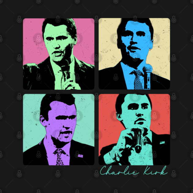 Charlie-Kirk Pop Art Political Speaker Retro - Charlie - Long Sleeve T ...