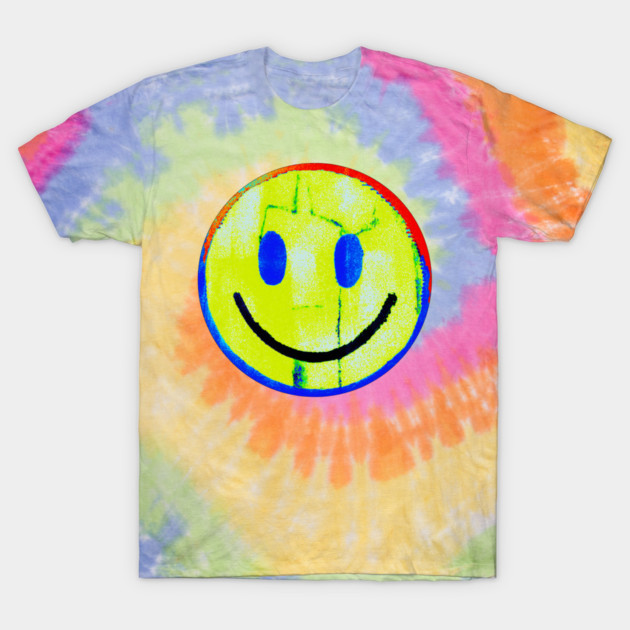 Retro Glitch Smiley – Abstract Pop Art Vibes - Smiley Face - T-Shirt ...