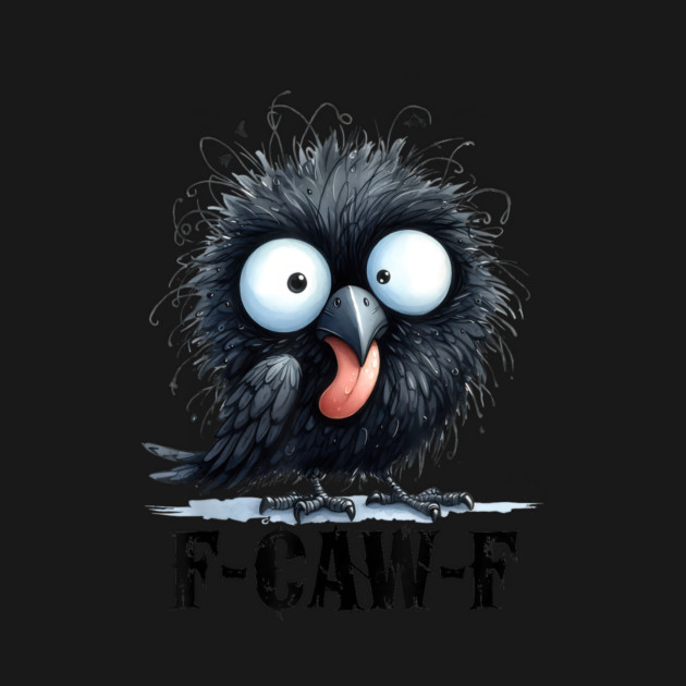 Black Crow F-Caw-F Funny Dark Bird T-Shirt - Black Crow F Caw F Funny ...
