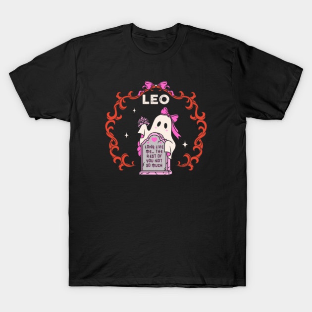 leo ghost - Leo Zodiac Sign - T-Shirt | TeePublic