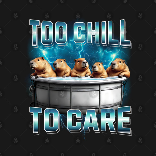 Too Chill to Care Capybara Hot Tub Meme | Funny Relaxed Capybaras ...