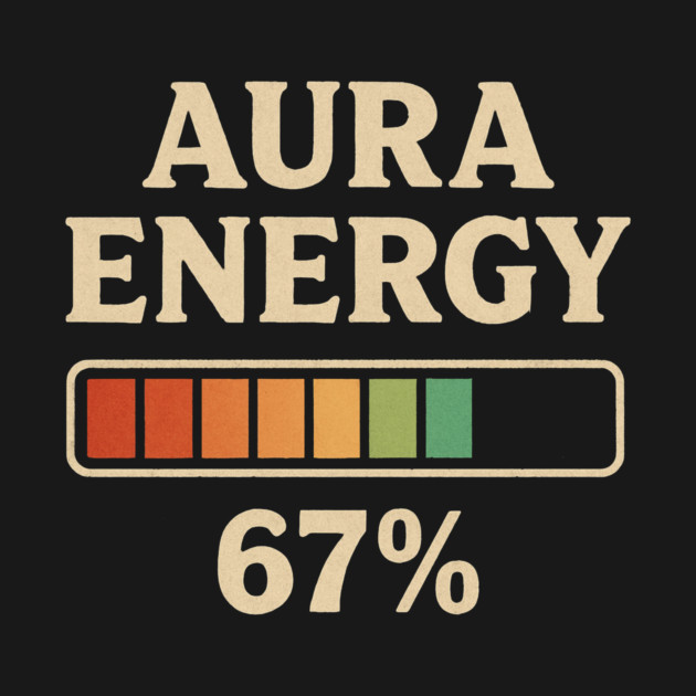 Aura Energy 67 Funny Six Seven Meme - Aura Energy 67 - T-Shirt | TeePublic