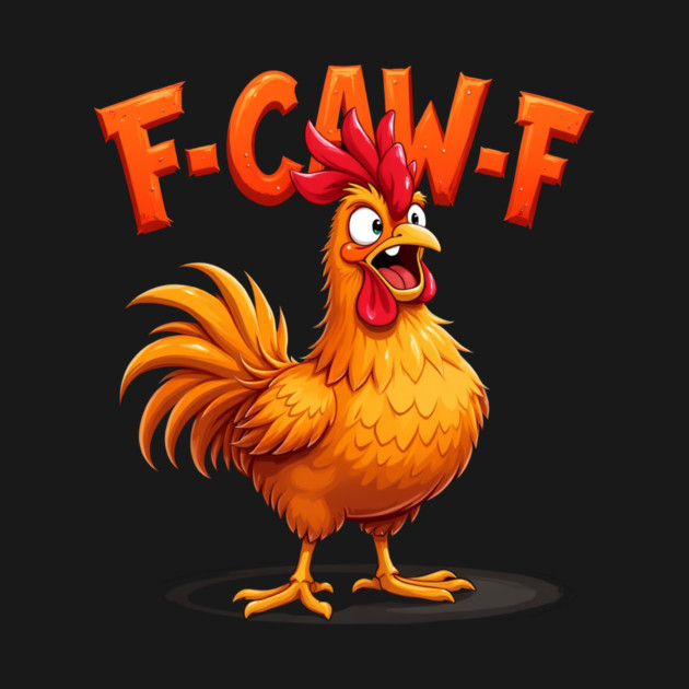 F-Caw-F Funny Chicken Humor F-Caw-F Quote Rooster Meme - F Caw F - T ...
