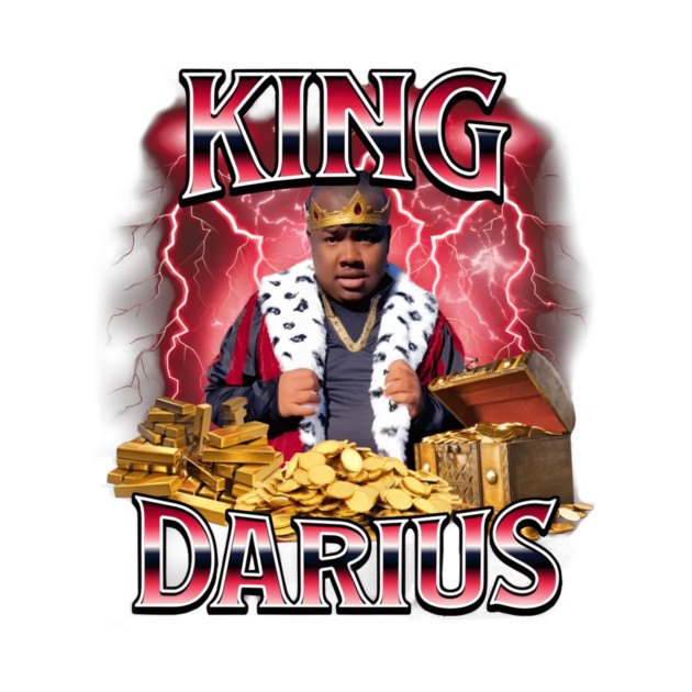 King Darius Treasure Portrait, Royal Crowned Head with Lightning ...