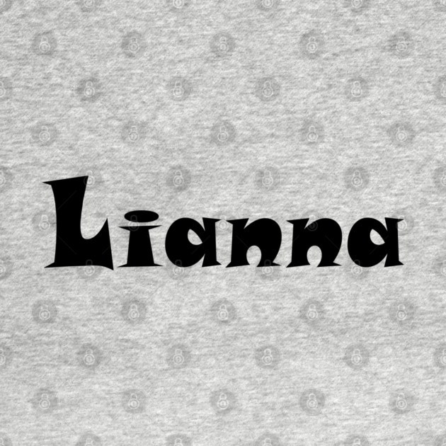 Lianna Name Design - Cute Font, Minimalist, with Black Lettering ...