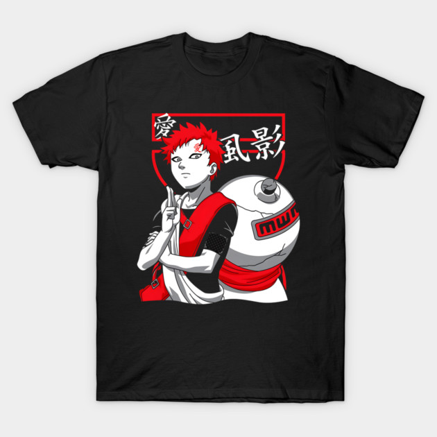 Gaara Of The Sand Waterfall - Gaara Fan Merchandise - T-Shirt | TeePublic