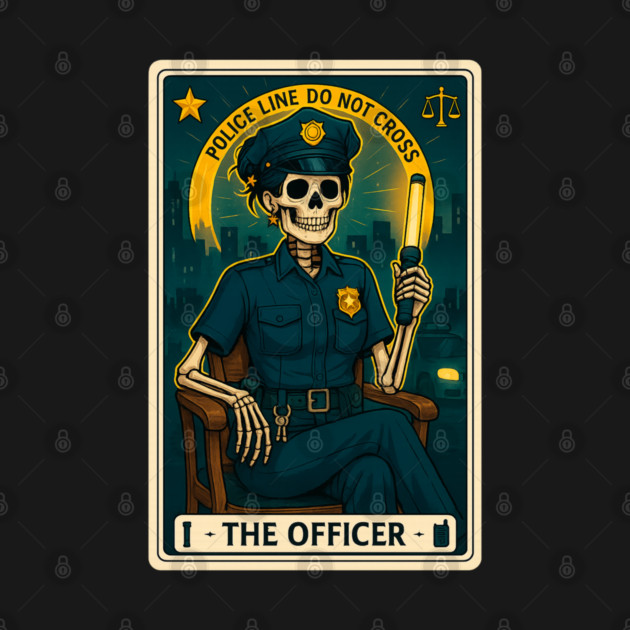 Skeleton Police Officer with Badge and Baton - Skeleton Police Officer ...