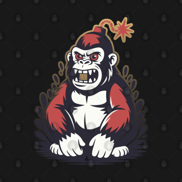 Monkey Bomb – Explosive Gorilla Cartoon Design - Monkey Bomb Explosive ...
