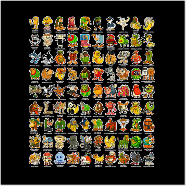 Italian-Brainrot Gen Z 90 Brainrot Characters - Funny Meme - Posters ...