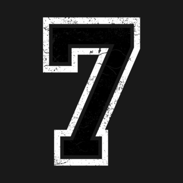 7th T Number 7 - Lucky Number Seven - T-Shirt | TeePublic