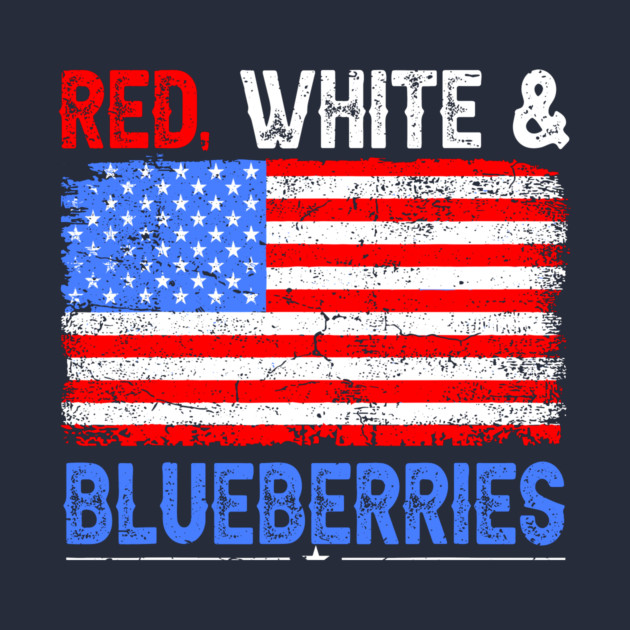 Red, White and Blueberries Flag USA - Red White And Bluberries - T ...