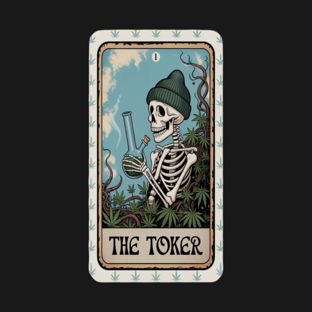 THE TOKER Skull Tarot Card - The Toker Skull Tarot Card - T-Shirt ...