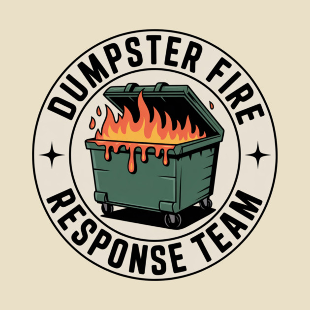 Dumpster Fire Response Team Emblem - Dumpster Fire Response Team - T ...