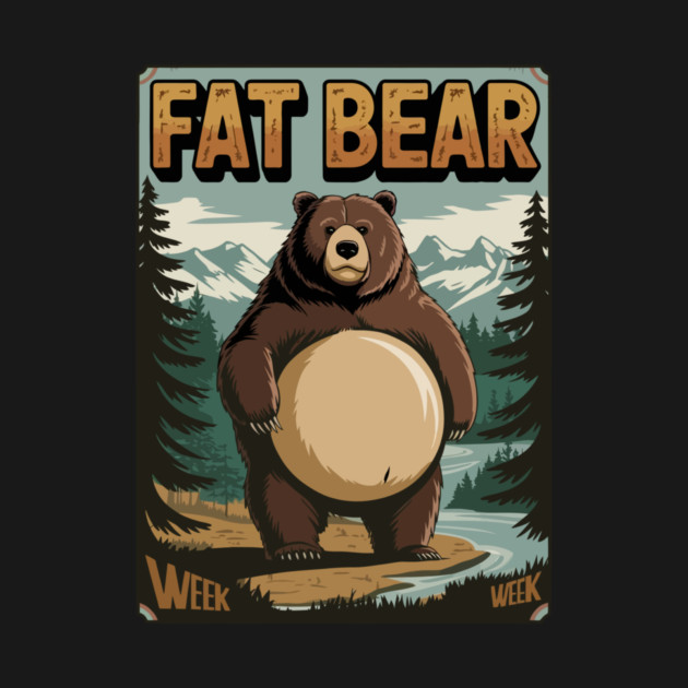 FAT BEAR WEEK - BROWN BIG FAT BEAR - Fat Bear Week - T-Shirt | TeePublic