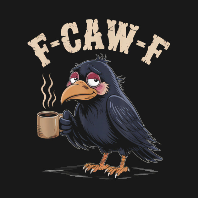 F Caw F Coffee Crow - F Caw F Coffee Crow Gothic Rave - T-Shirt | TeePublic