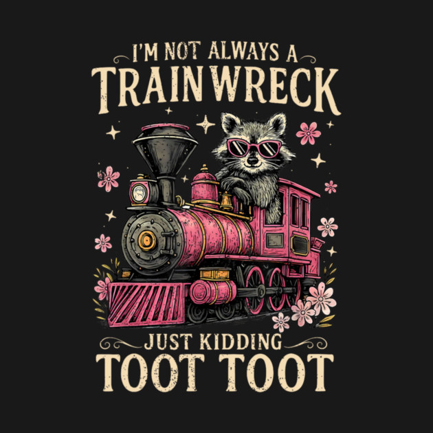 I’m Not Always A Train Wreck Just Kidding Toot Toot Raccoon Meme - Im ...