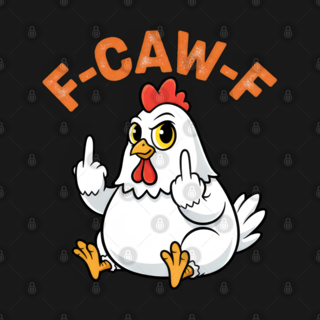Funny meme F caw F chicken - F Caw F - T-Shirt | TeePublic