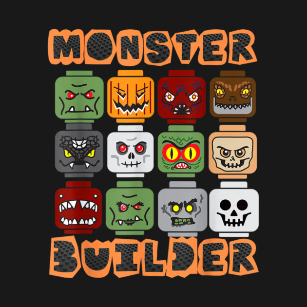 Halloween Building Bricks Monster Builder Brick Head Funny - Halloween ...