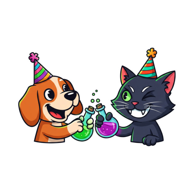 Paw-ty Till Midnight - Paw Ty Till Midnight - T-Shirt | TeePublic