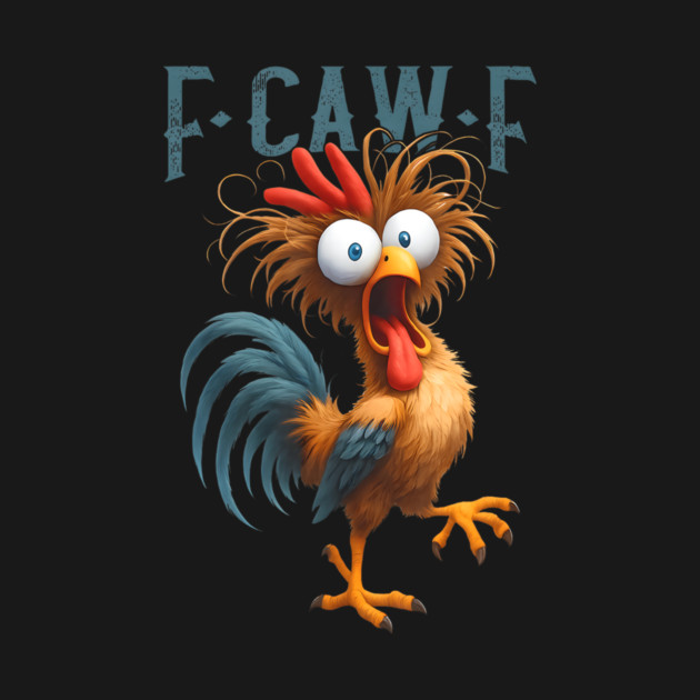 F-Caw-F Chicken Humor F-Caw-F Quote Rooster - Funny Chicken Humor - T ...