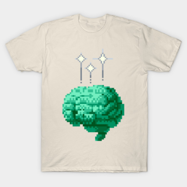 Pixel Mind Spark - Pixel Art Brain - T-Shirt | TeePublic