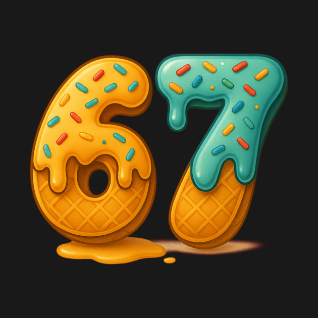 67 Ice Cream Drip Meme Six Seven Funny Gen Alpha Slang - Ice Cream Meme ...