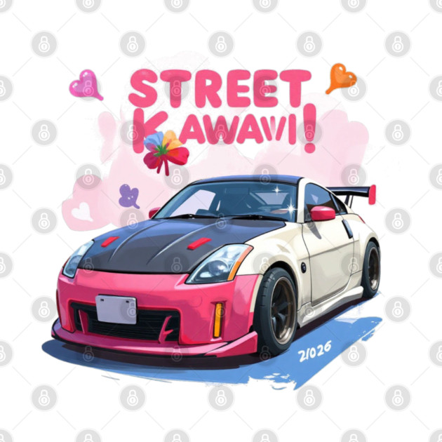 Street Kawaii – Cute Chibi 350Z Inspired JDM Car Vector Artwork ...