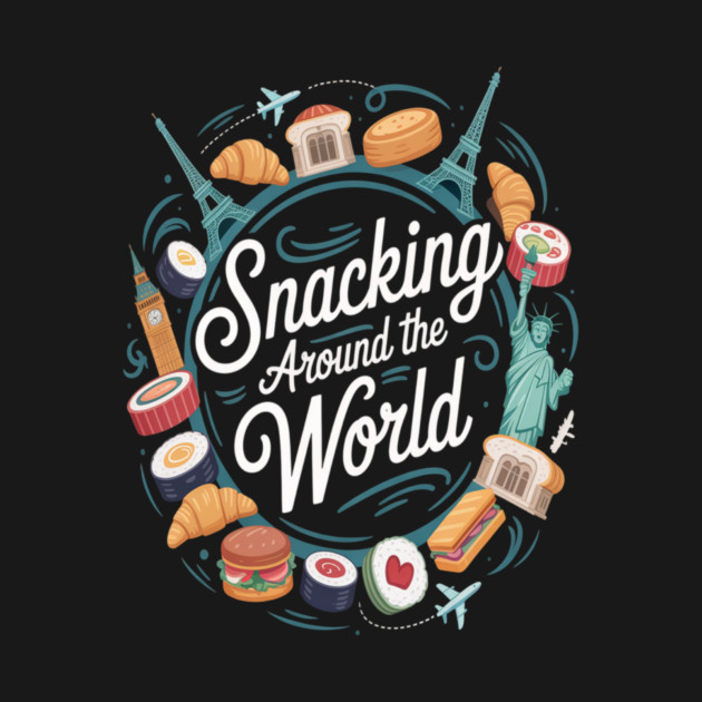Snacking Around The World - Snacking Around The World - T-Shirt | TeePublic