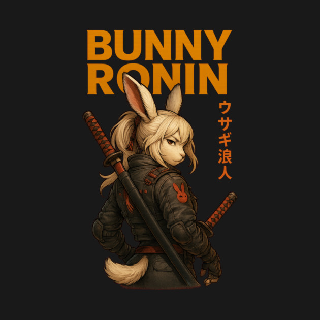 Cyberpunk Anime Bunny Ronin – Manga Techwear Aesthetic - Bunny Girl - T ...