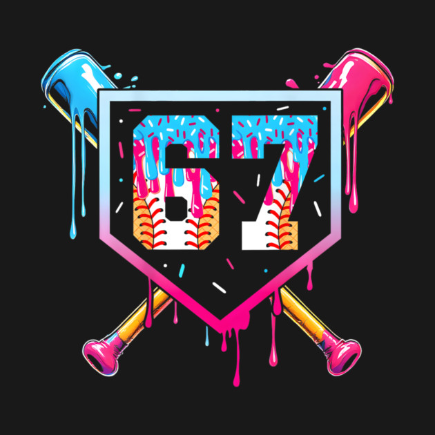 67 Ice Cream Drip Six Seven Gen Alpha (2 Sides) - Funny Meme Top - T ...