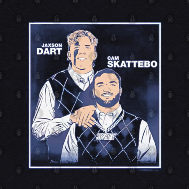 Jaxson Dart & Cam Skattebo Family Portrait - Jaxson Dart - Baseball T ...