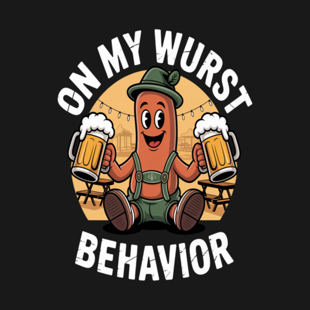 Oktoberfest On My Wurst Behavior German Men Women - Oktoberfest On My ...