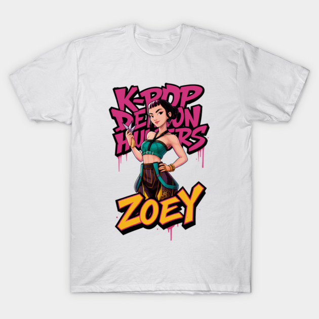 K-Pop Demon Hunters Art Zoey - K Pop Demon Hunters - T-Shirt | TeePublic